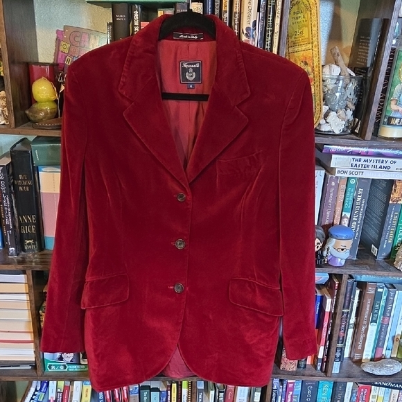 Pendleton | Jackets & Coats | Pendleton Rich Red Velvet Blazer | Poshmark